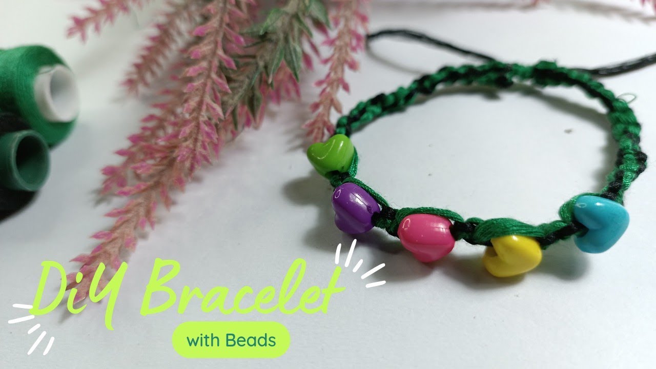Membuat Gelang dari Benang Jahit dan Manik-manik | Macrame Bracelet ...