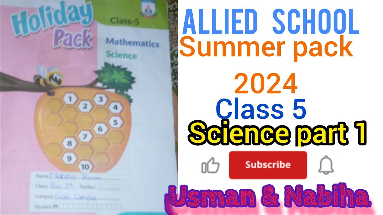 Allied school summer pack science part 1 Class 5 2024 - YouTube