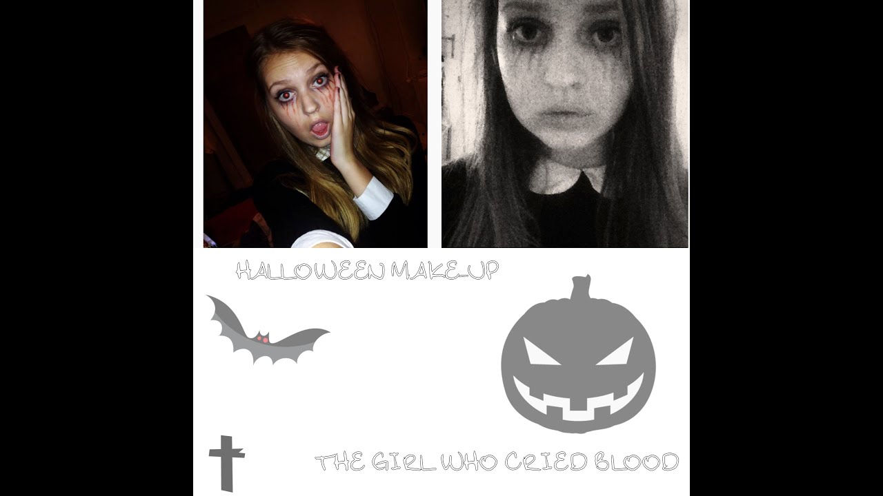HALLOWEEN MAKEUP TUTORIAL| Little girl crying blood|Beautycrash - YouTube