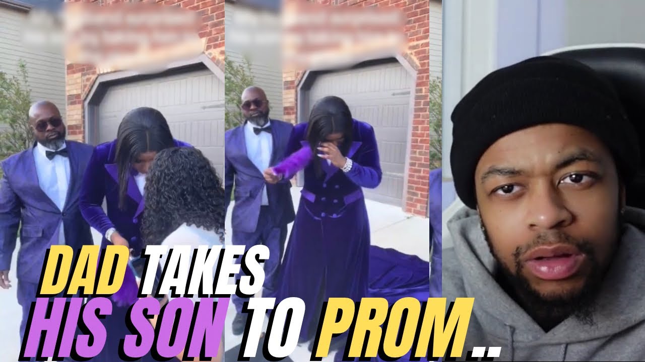 Father Takes His Sassy Son To Prom. "Dad Looks Like He’s Holding Back ...