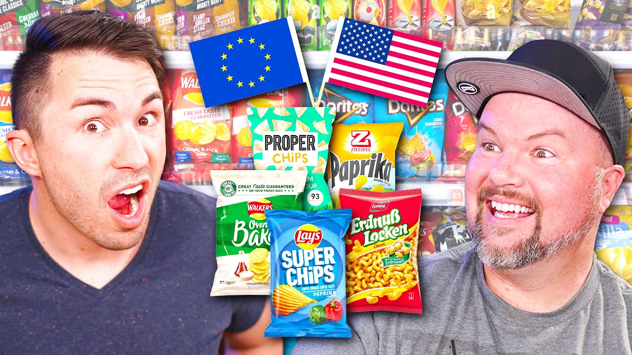 Americans Try European Crisps for the First Time - YouTube