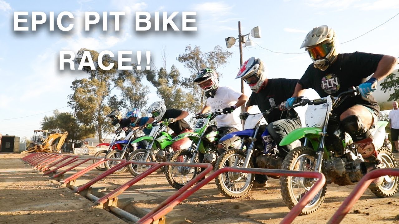 INSANE PIT BIKE RACE!! *VERY SKETCHY* - YouTube