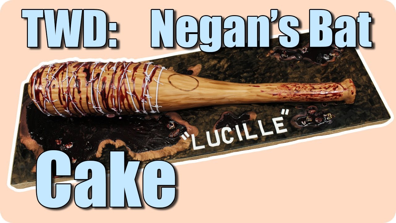 The Walking Dead - The making of Negan's Bat Lucille Cake - YouTube