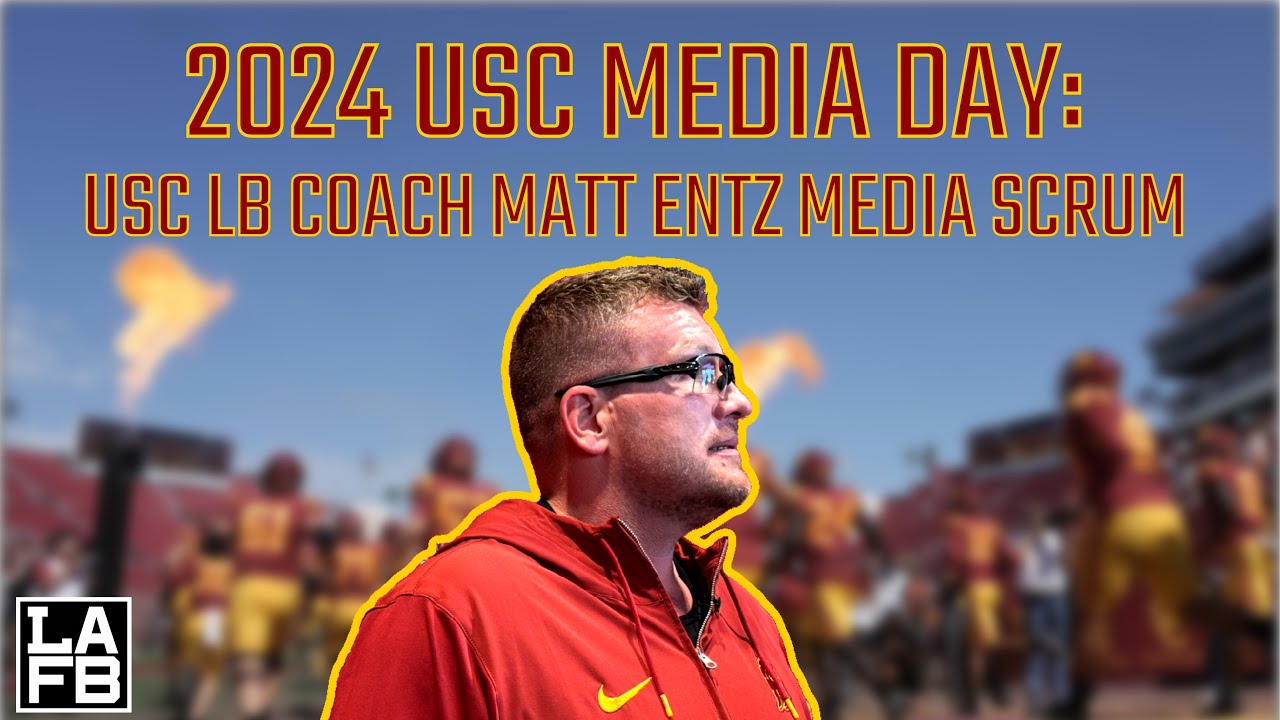 2024 USC Media Day: USC LB Coach Matt Entz Media Scrum - YouTube