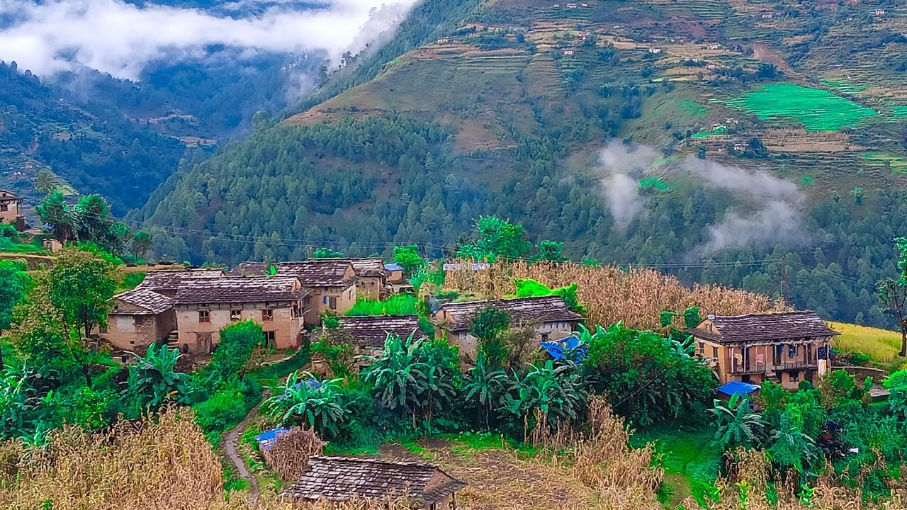 This is Rural Himalayan Village Life |poor but happy lifestyle in nepal ...