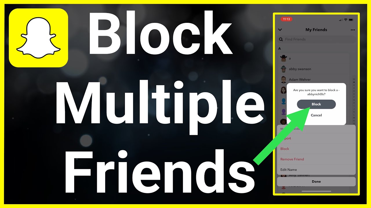 How To Block Multiple Friends On Snapchat - YouTube