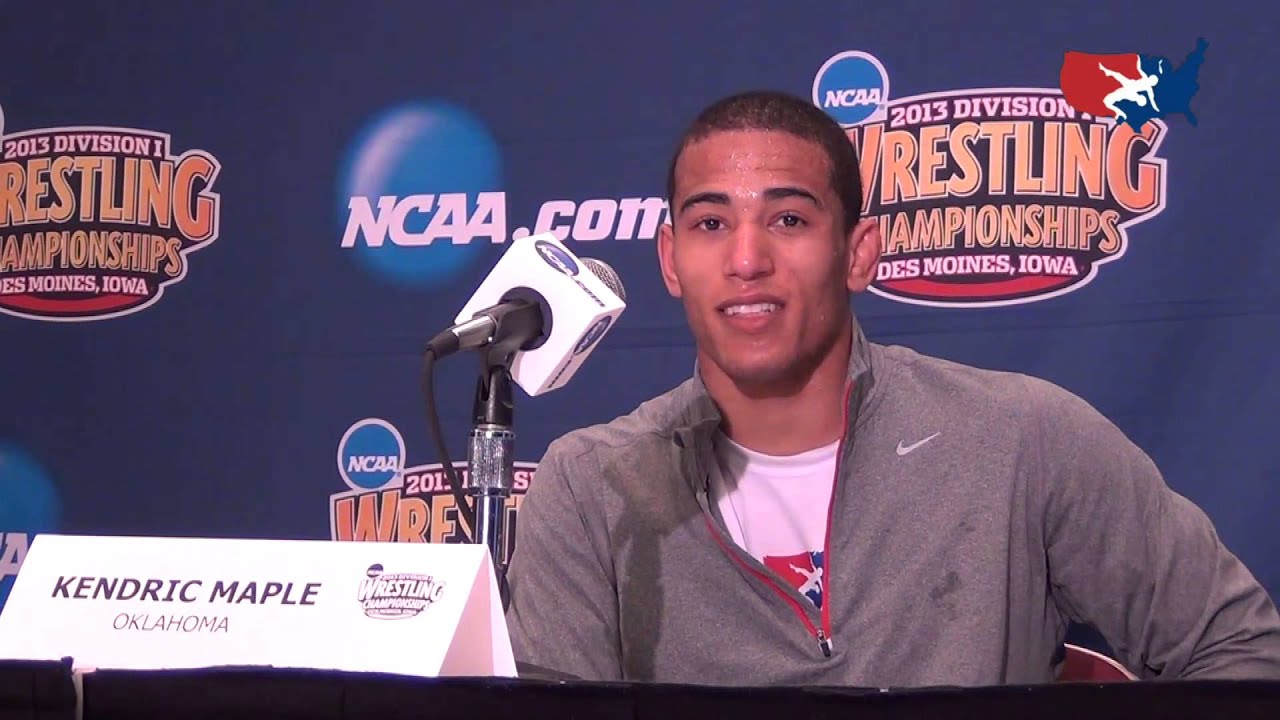 Kendric Maple (Oklahoma) after NCAA finals victory - YouTube