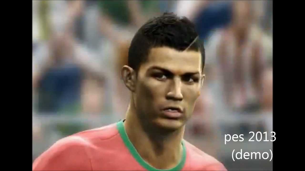 Cristiano Ronaldo pes 12 vs pes 13 (face) HD - YouTube