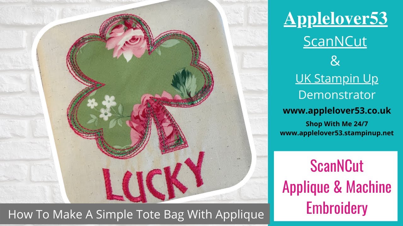 Make A Simple Tote Bag and Decorate It With ScanNCut Appliqué (For Any ...