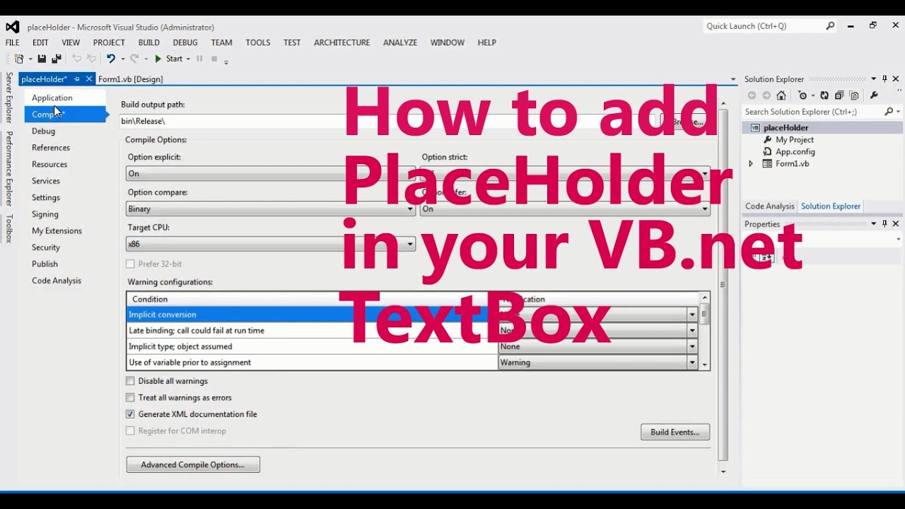 Place holder in textbox - YouTube