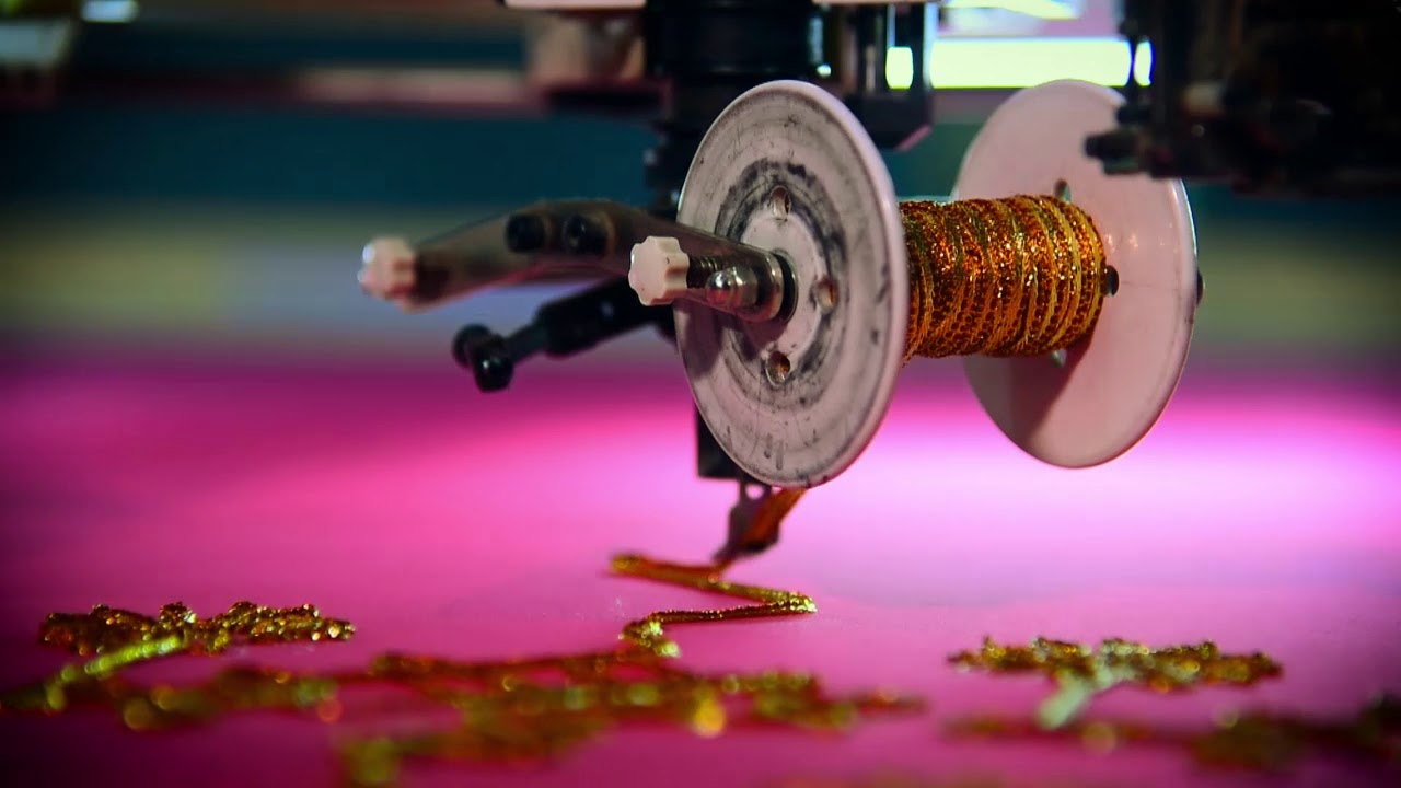 Tapping and Flat head embroidery machine - YouTube