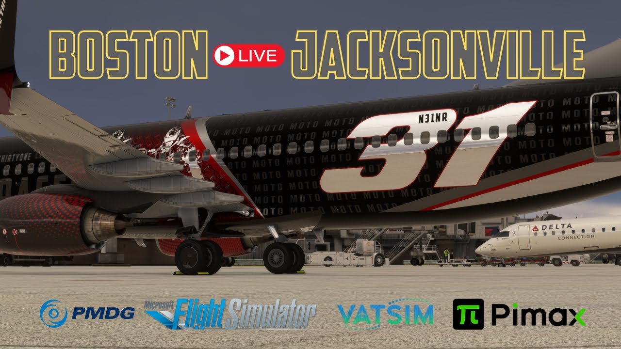 06142024 Flying VR LIVE! | PMDG 737 | Boston – Jacksonville | Pimax ...