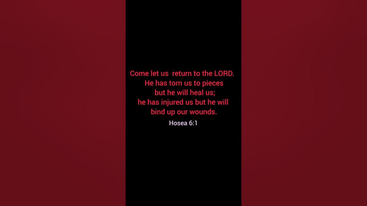 Hosea 6:1 - YouTube