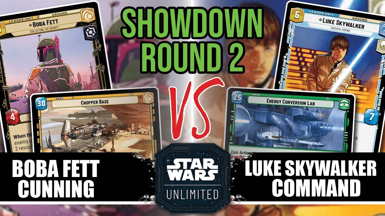 Boba Fett Cunning vs Luke Command - Store Showdown Round 2 | Star Wars Unlimited - YouTube