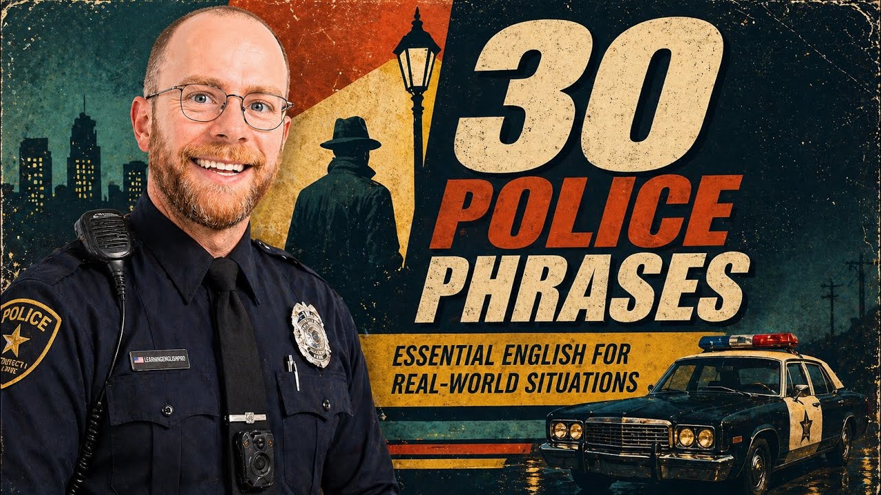 Learn Police English: 30 Classic Law Enforcement Phrases - YouTube