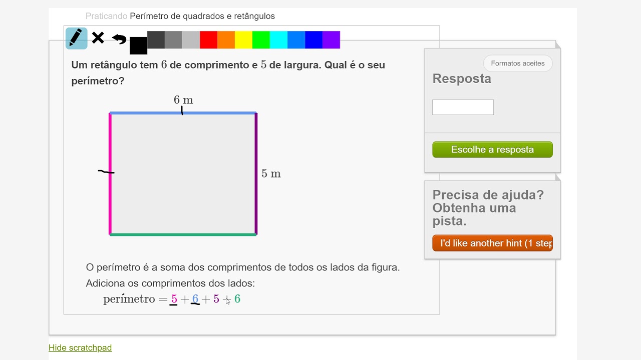 Perímetros De Retângulos 3 º Ano E 4 º Ano Youtube