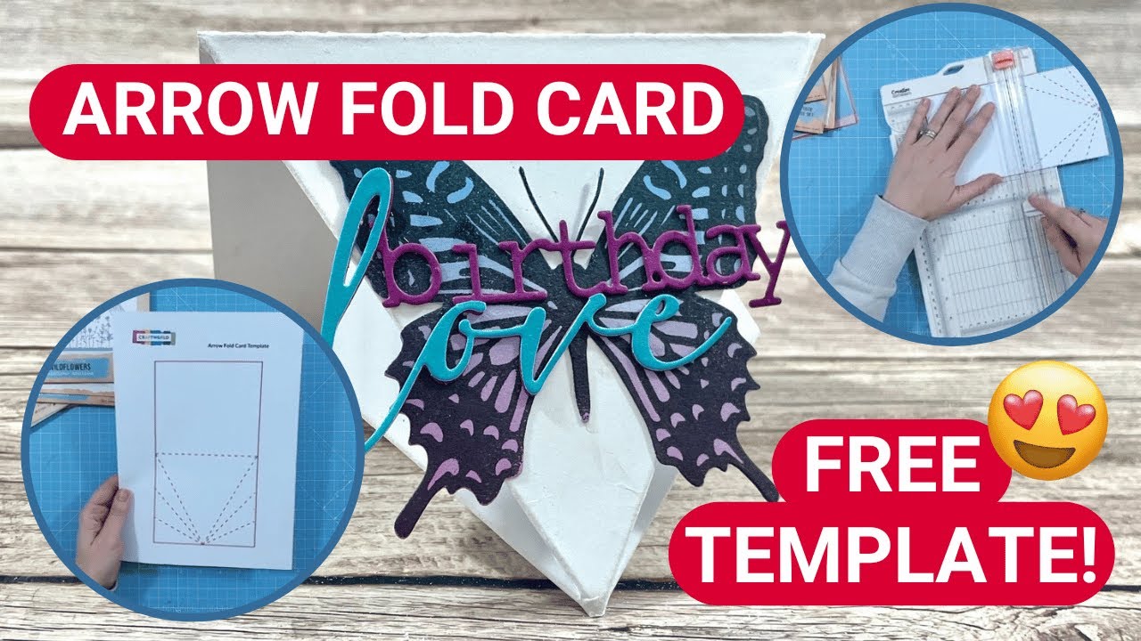 Check out this ARROW FOLD card tutorial + FREE TEMPLATE! - YouTube