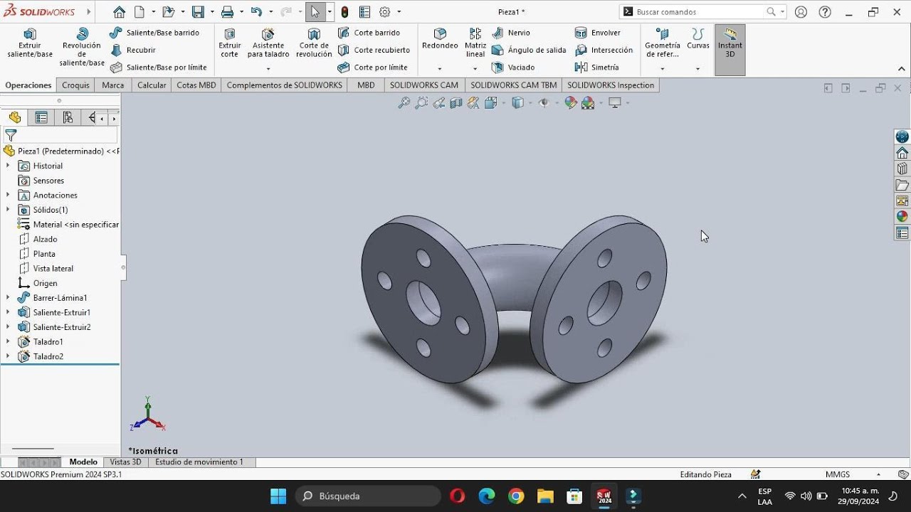Práctica 3-tercera entrega-Modelado SOLIDWORKS-UPTC - YouTube