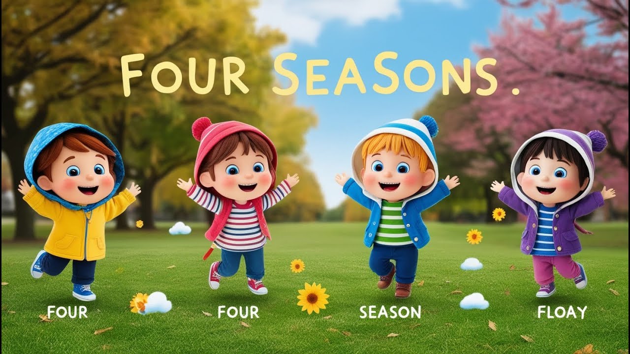 Four Seasons | poem | Children pop | Nursery Rhymes | For kids | - YouTube