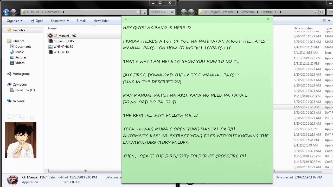 Tutorial: How To: Manual Patch "Crossfire PH" (CF_Manual_1367) - YouTube