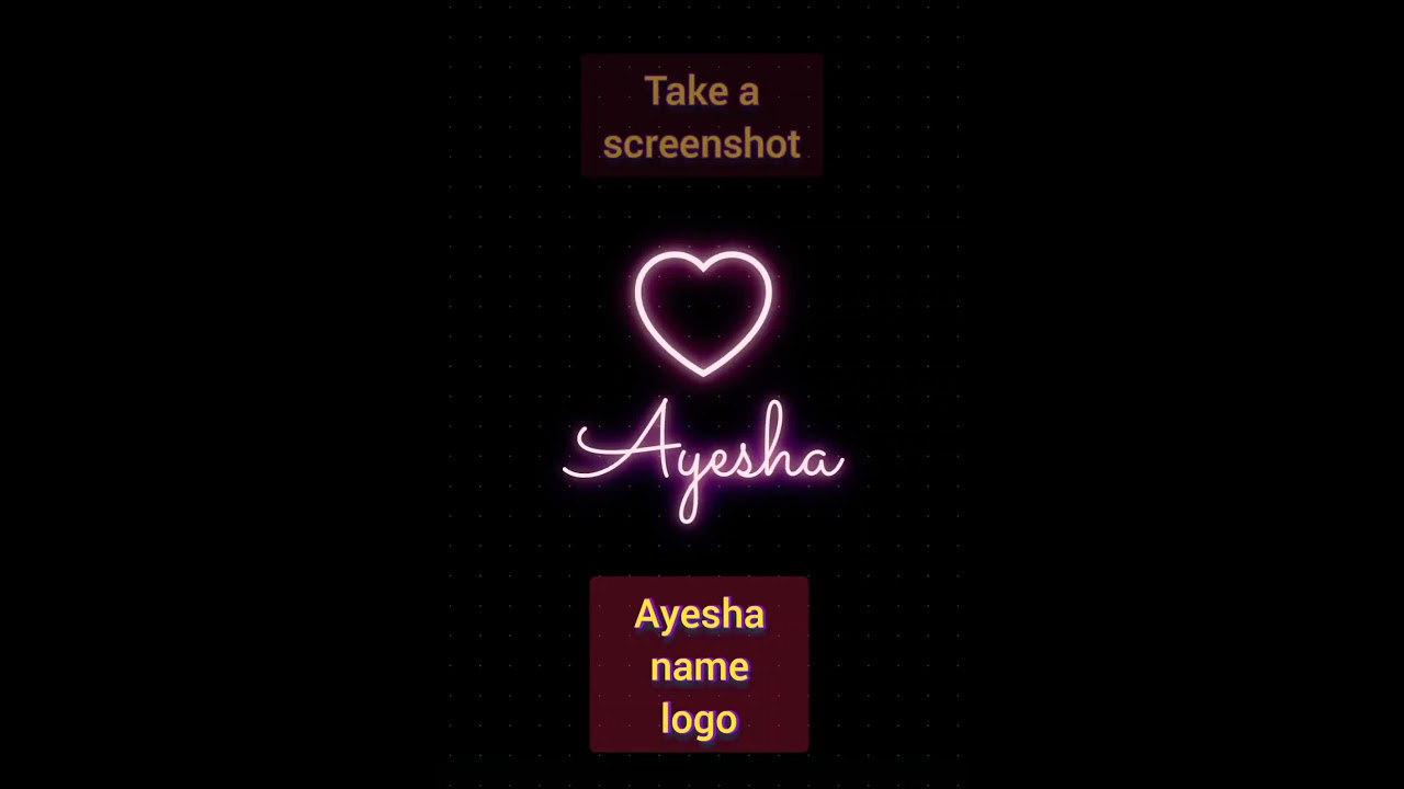 Ayesha Name Logo