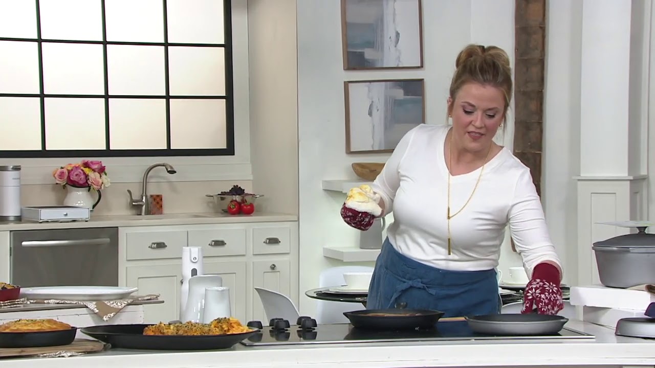 Cook's Essentials Elite Cast-Iron 5-pc Cookware Set w/ Utensils on QVC ...