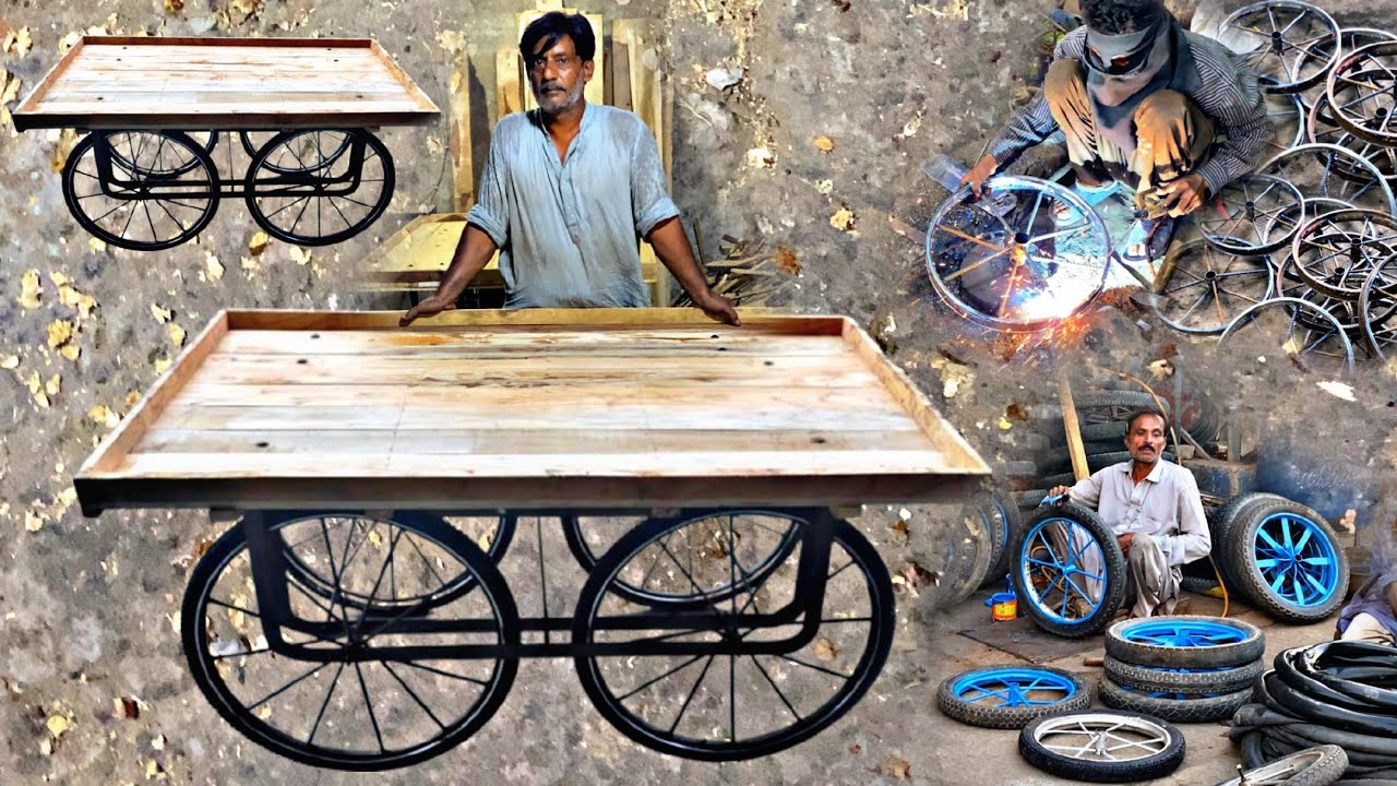 Amazing Process of Making Traditional Wooden Hand Cart | Unique ...