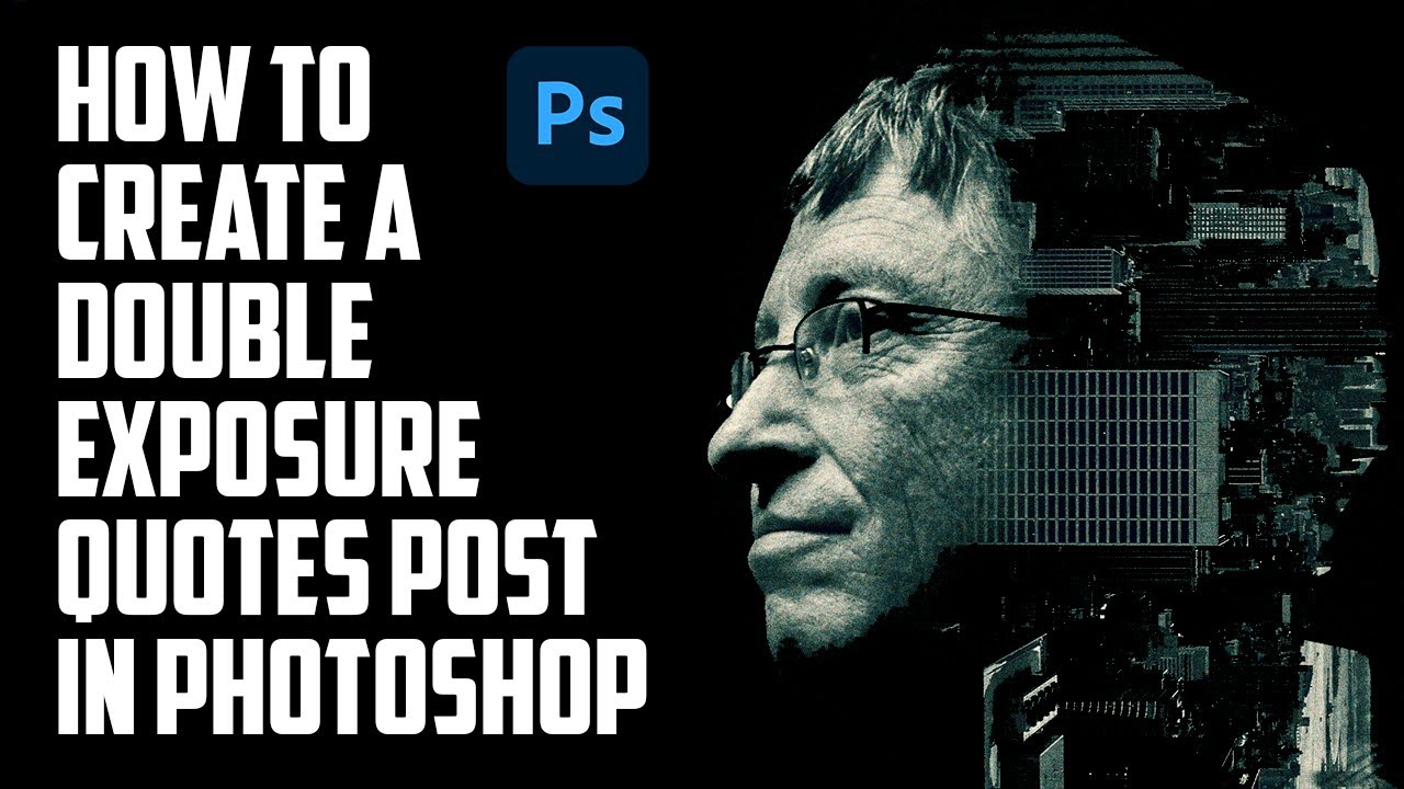 How to Create a Double Exposure Quotes Post - YouTube