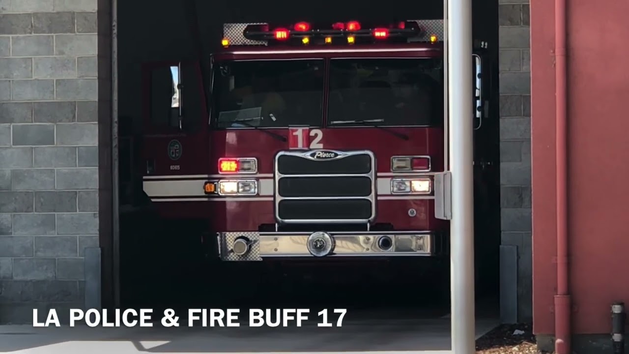 LAFD (RESERVE ENGINE 12) RESPONDING from station 21 - YouTube