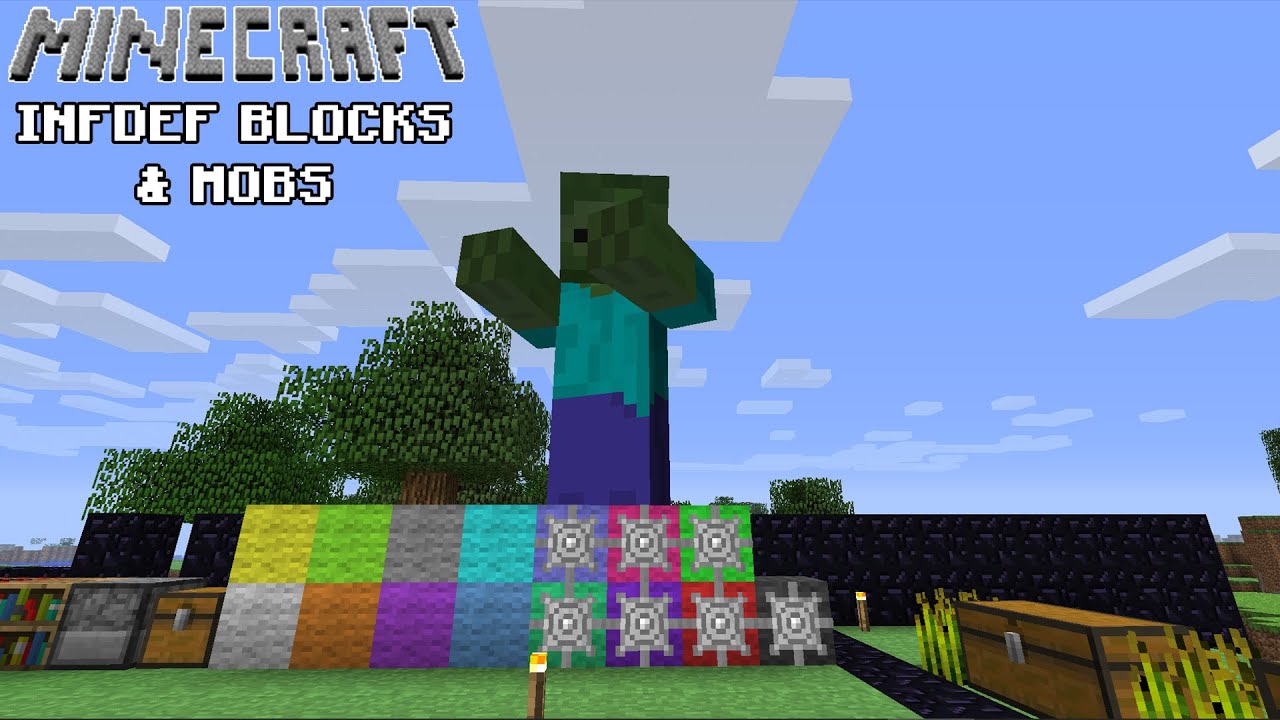 Showing all the Blocks and Mobs in Minecraft Infdev - YouTube