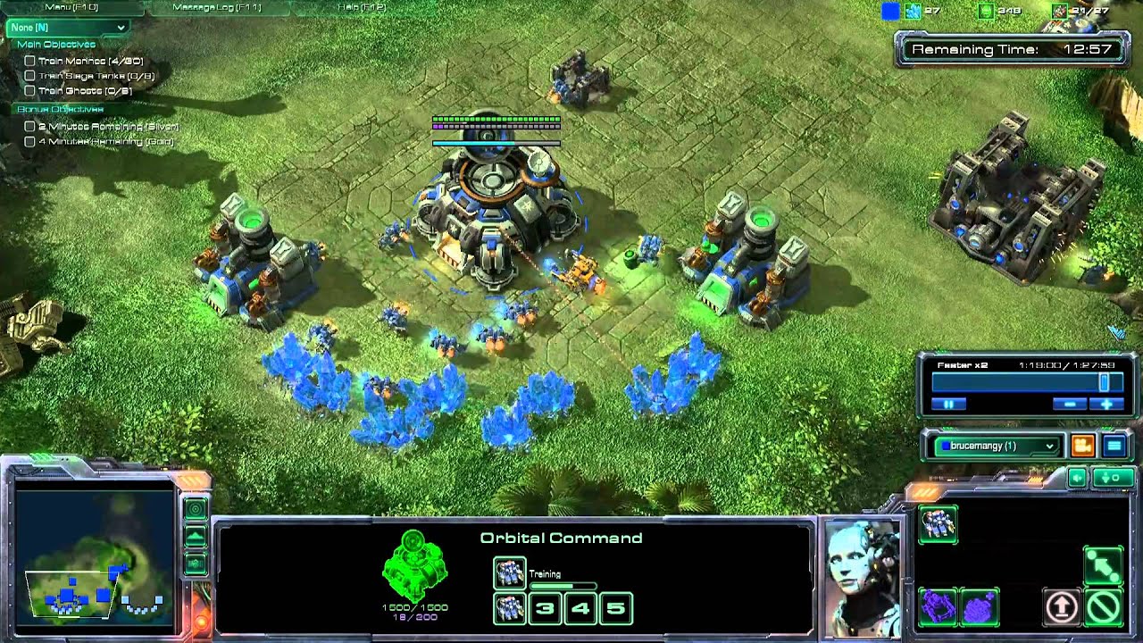 SC2 Starcraft challenge Opening Gambit GOLD 4:04 left - YouTube