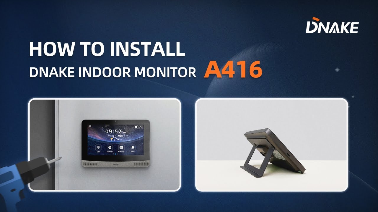 How to Install DNAKE Indoor Monitor A416 - YouTube