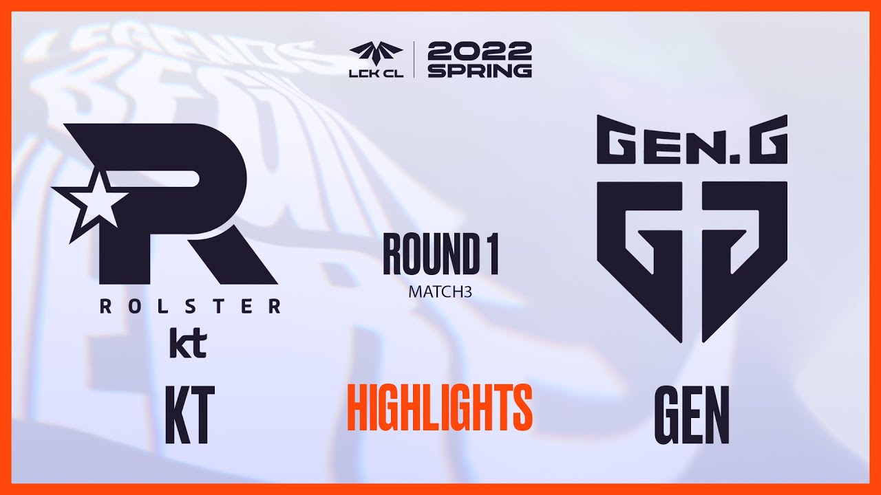 KT VS GEN | Match3 HIGHLIGHT 01.10 | 2022 LCK CL Spring - YouTube