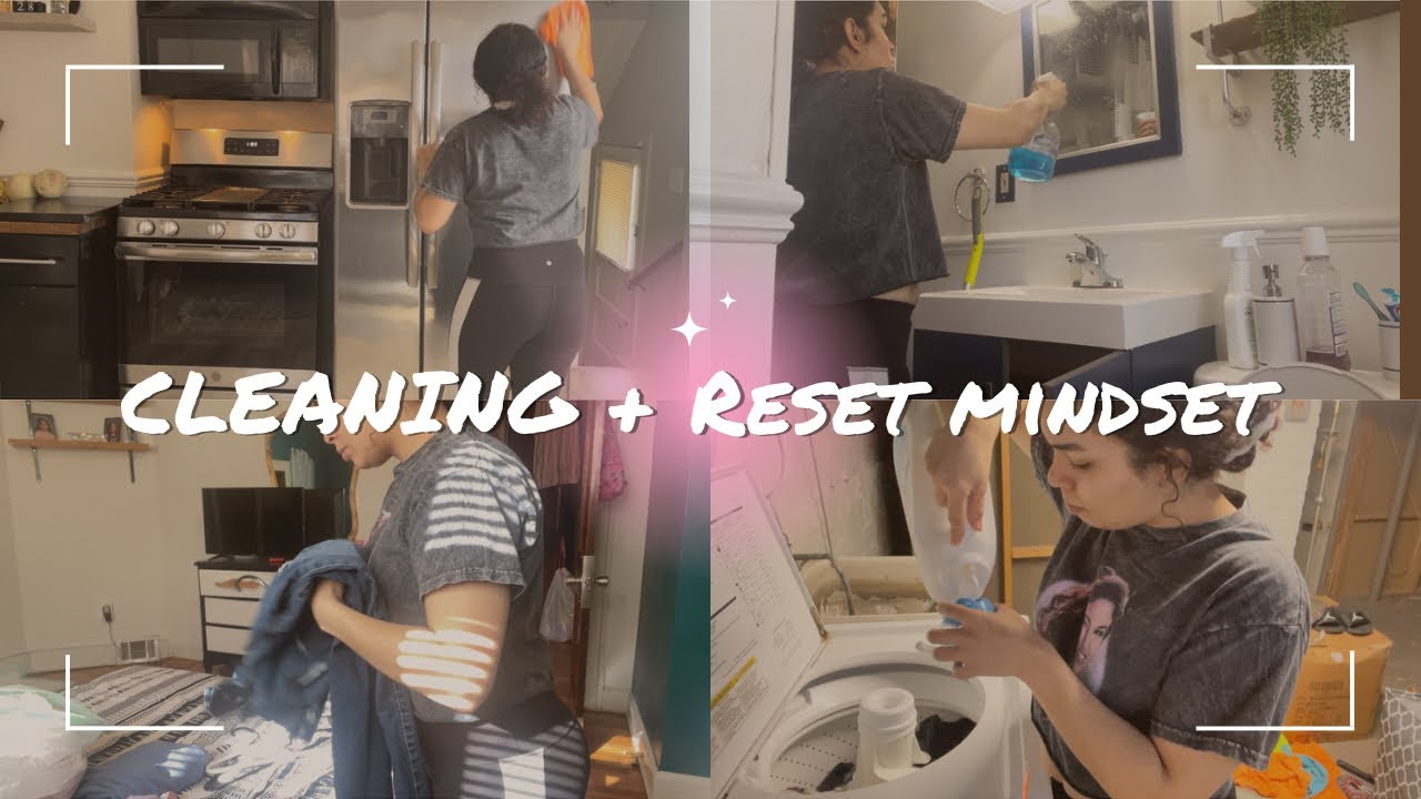 CLEANING + RESETING MY MINDSET TO STAY POSITIVE AND MOTIVATING 💕 - YouTube