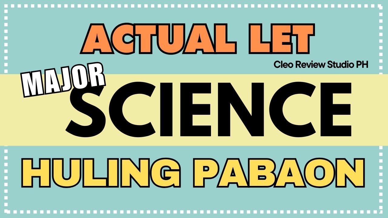 SCIENCE MAJOR: FINAL COACHING SET B - 3 REVIEW DRILLS (LEPT) - YouTube