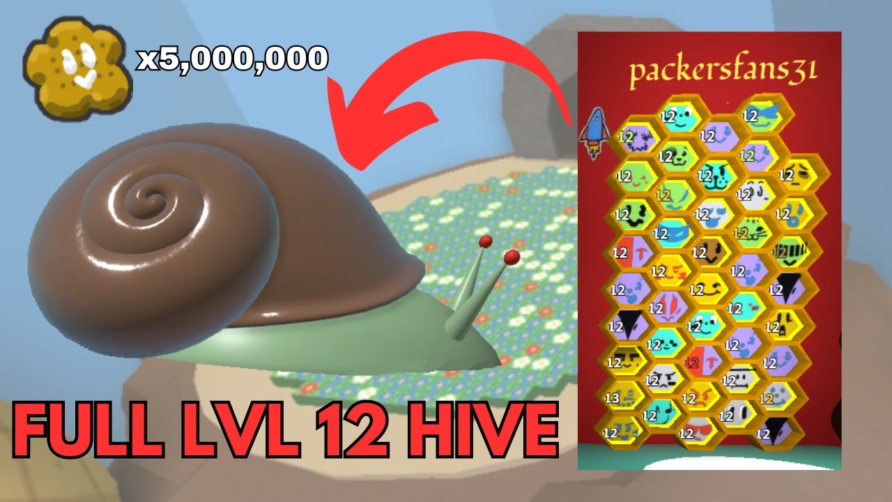 I GOT A *FULL* LEVEL 12 HIVE TO DEFEAT STUMP SNAIL IN BEE SWARM ...