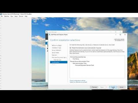 Install Print Server in Windows Server 2016 Part I - YouTube