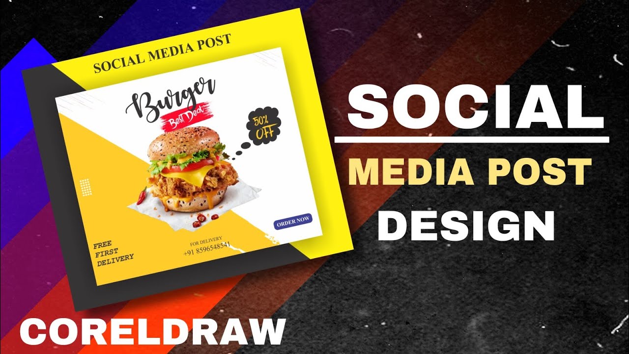 Social Media Post Design in Coreldraw | Digital Advertisement |Poster ...
