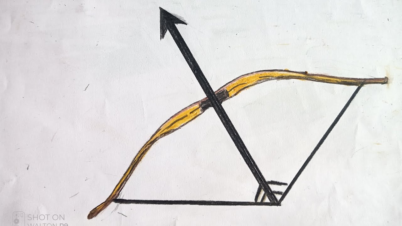 How to draw a bow step by step || how do you make a bow and arrow - YouTube