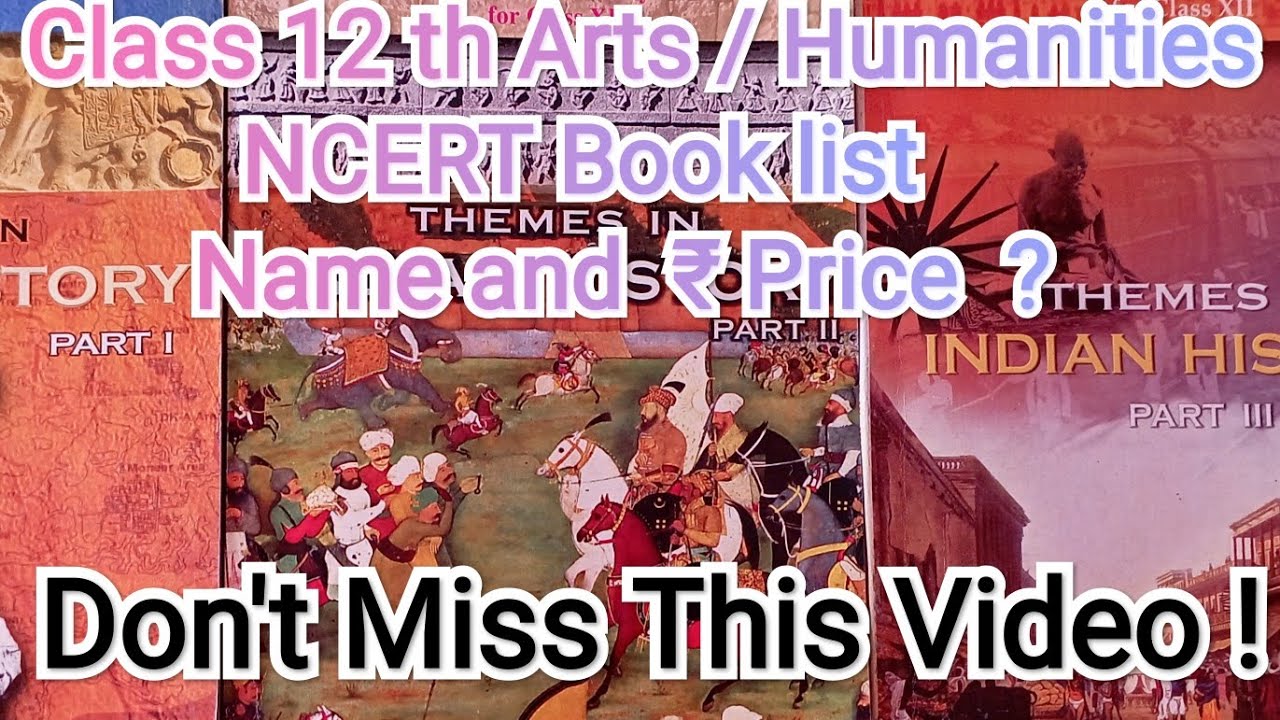 Cbse Class 12th Arts NCERT Book list | Bseb Class 12th Arts Book list ...