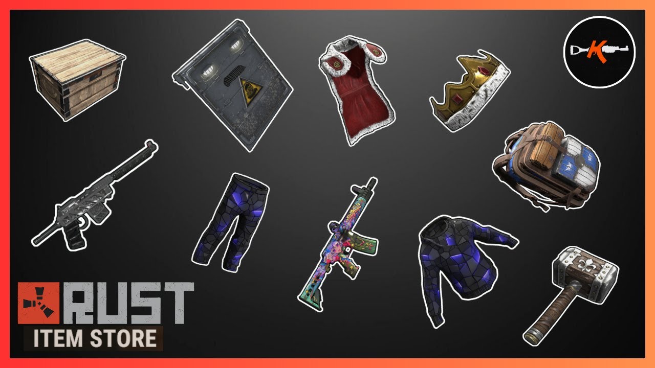 Rust Item Shop Review -- Black Ops SAR -- Popstar LR -- Protector Garage Door - YouTube