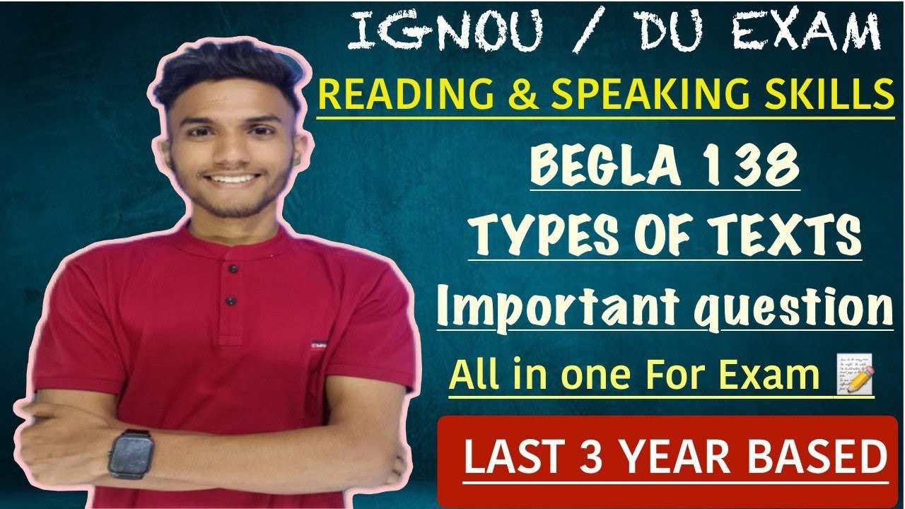 BEGLA 138 | READING & SPEAKING SKILLS | MARATHON IMPORTANT QUESTIONS ...
