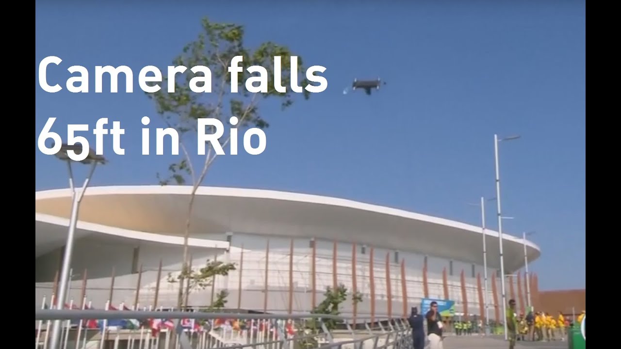 Rio 2016: Camera falls 65 ft to the ground injuring 3 visitors - YouTube