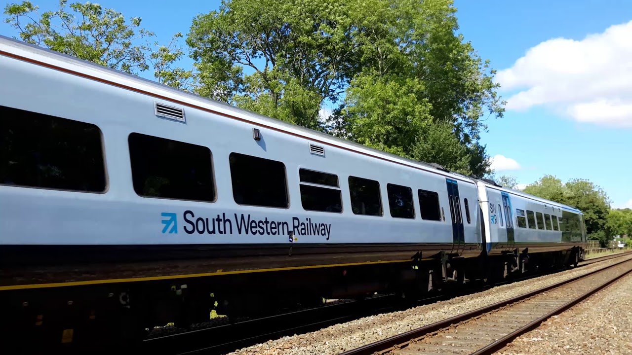 Class 159 SWR DMU At Bradford on Avon foot crossing - YouTube