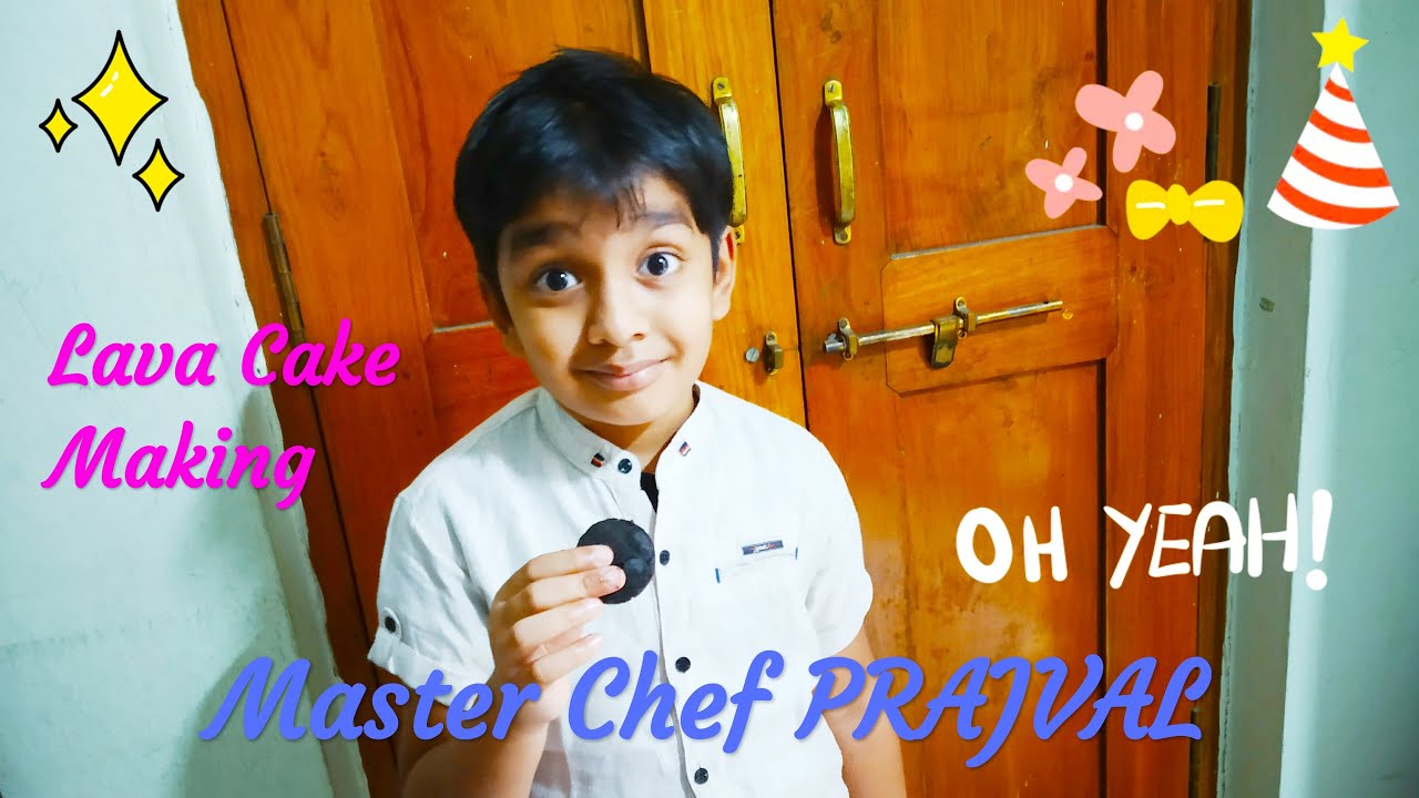 Master Chef Prajval Making Chocolate Lava Cake @ Home : Kids Show - YouTube