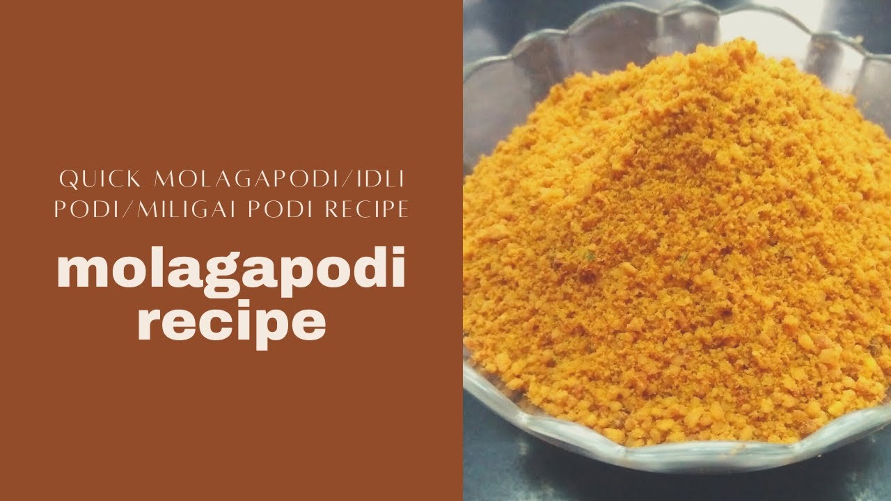 QUICK MOLAGAPODI RECIPE/IDLI PODI RECIPE/MILIGAI PODI RECIPE/KITCHEN ...