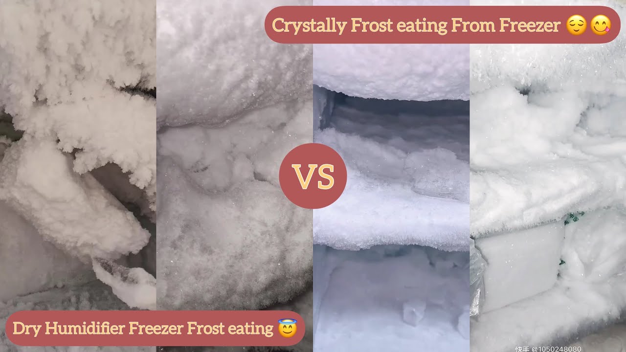 Frozen Freezer😍Dry Humidifier Freezer Frost😌😊VS Crystal Freezer Frost ...