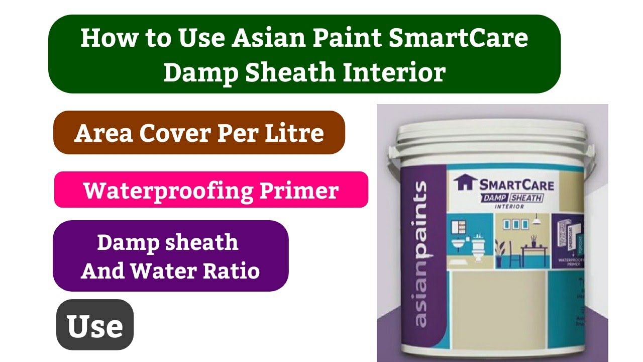 How to Use Asian Paint SmartCare Damp sheath Interior || Waterproofing ...