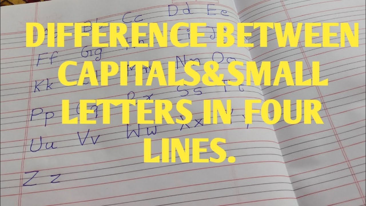 How to write capital letters and small letters in four lines - YouTube