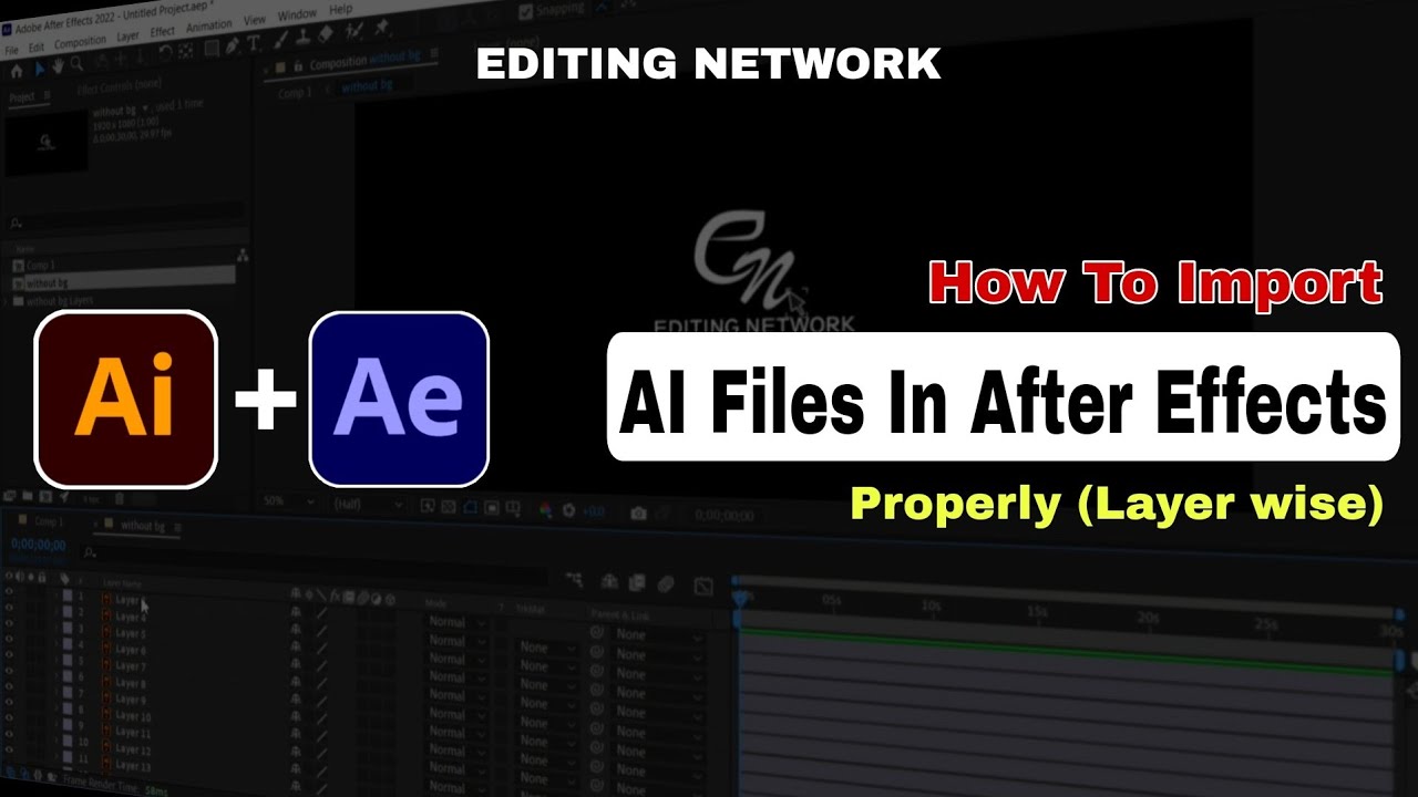 How To Import Adobe Illustrator Files in After Effects Properly | After ...